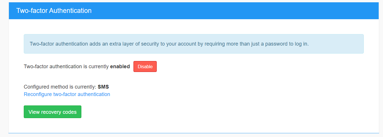 Setting up Two-factor Authentication